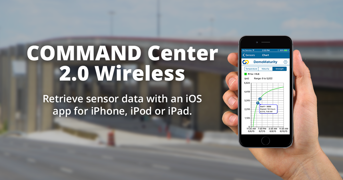 Wireless Concrete Temperature and Maturity Monitoring with iOS App