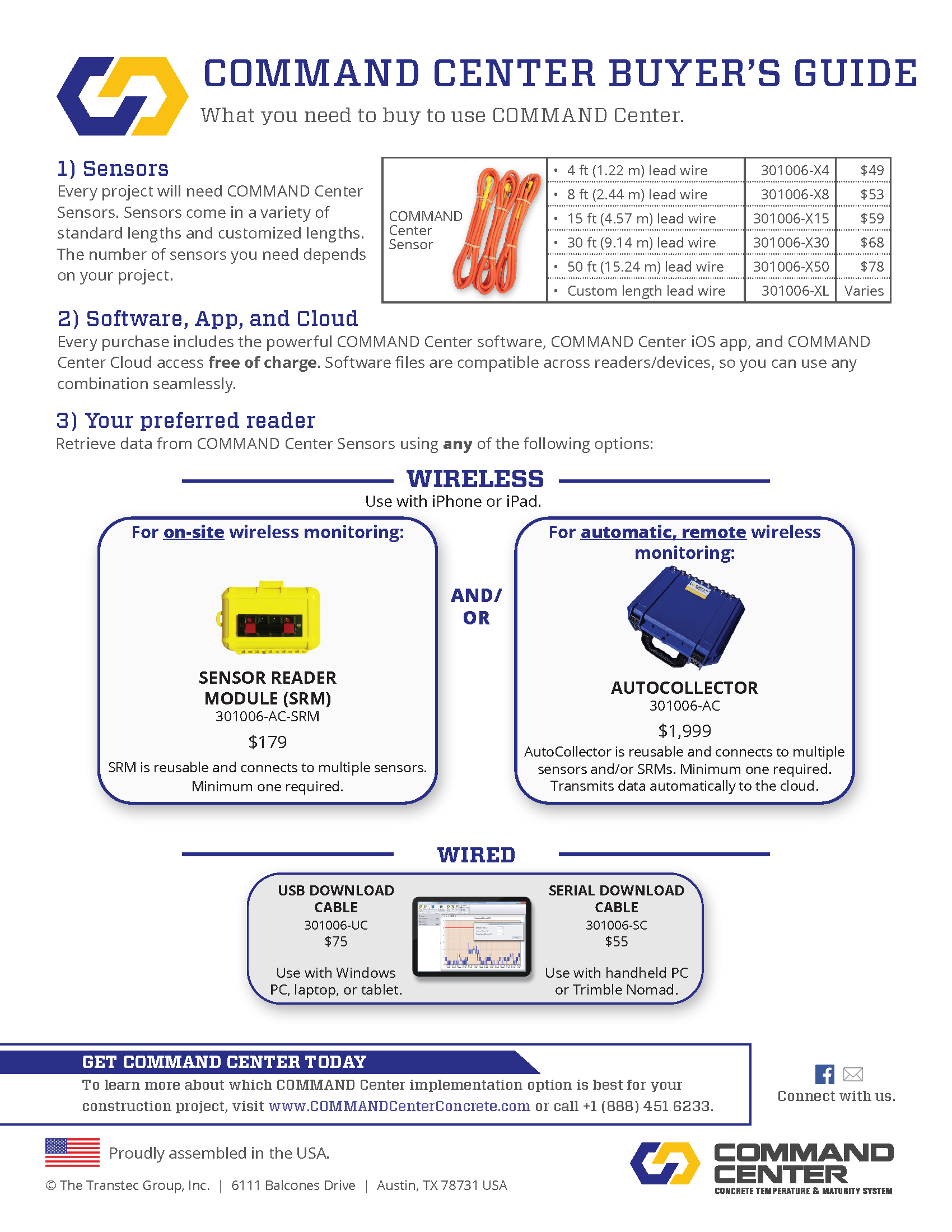 COMMAND Center™ Pricing: Wired and Wireless Options Available
